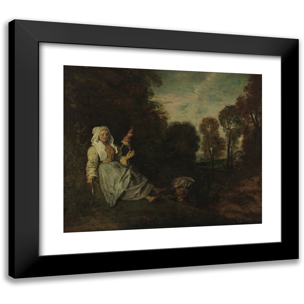 Jean-Antoine Watteau 17x15 Black Modern Framed Museum Art Print Titled ...