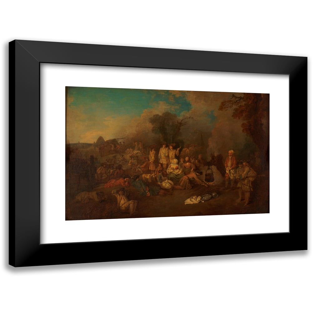 Jean-Antoine Watteau 18x13 Black Modern Framed Museum Art Print Titled ...