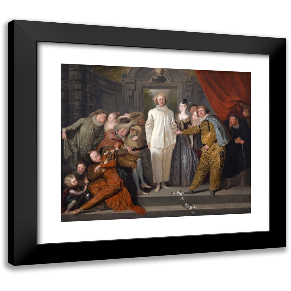 Jean-Antoine Watteau 23x20 Black Modern Framed Museum Art Print Titled ...