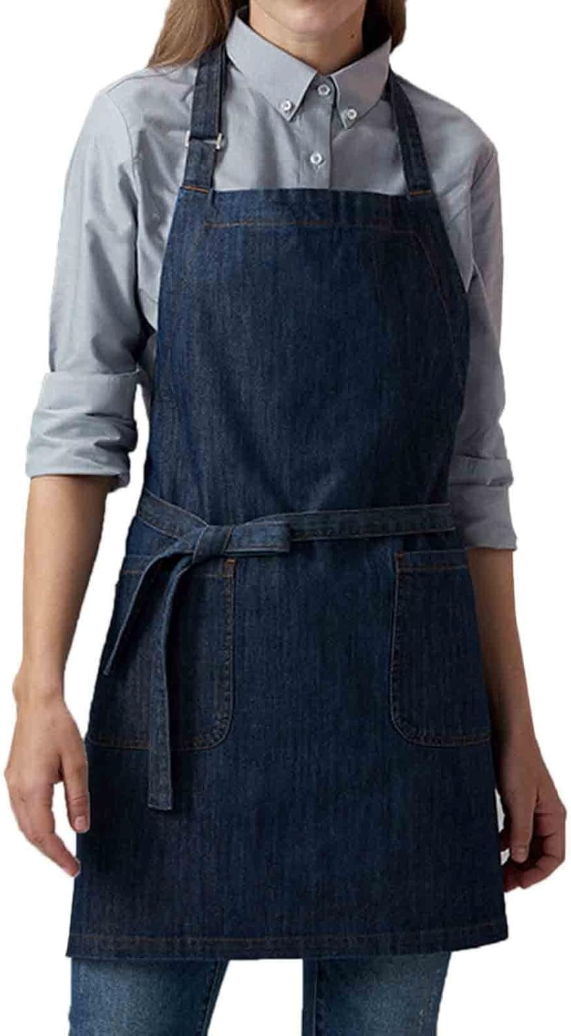 Jean Apron for Hair Stylist Denim Work Apron Barista Apron for Men ...