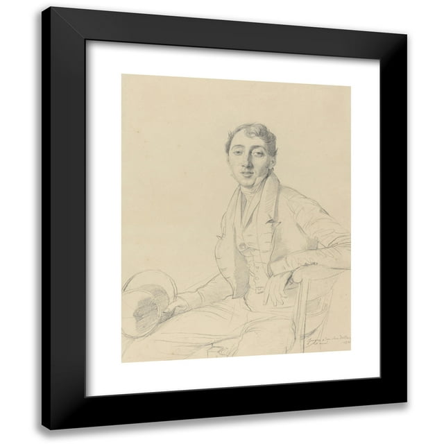 Jean Auguste Dominique Ingres 12x14 Black Modern Framed Museum Art ...