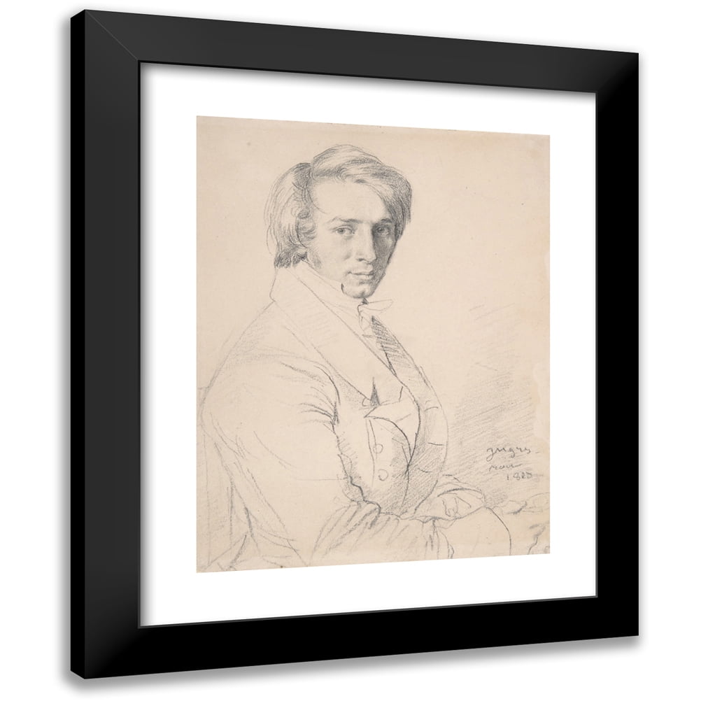 Jean Auguste Dominique Ingres 12x14 Black Modern Framed Museum Art ...