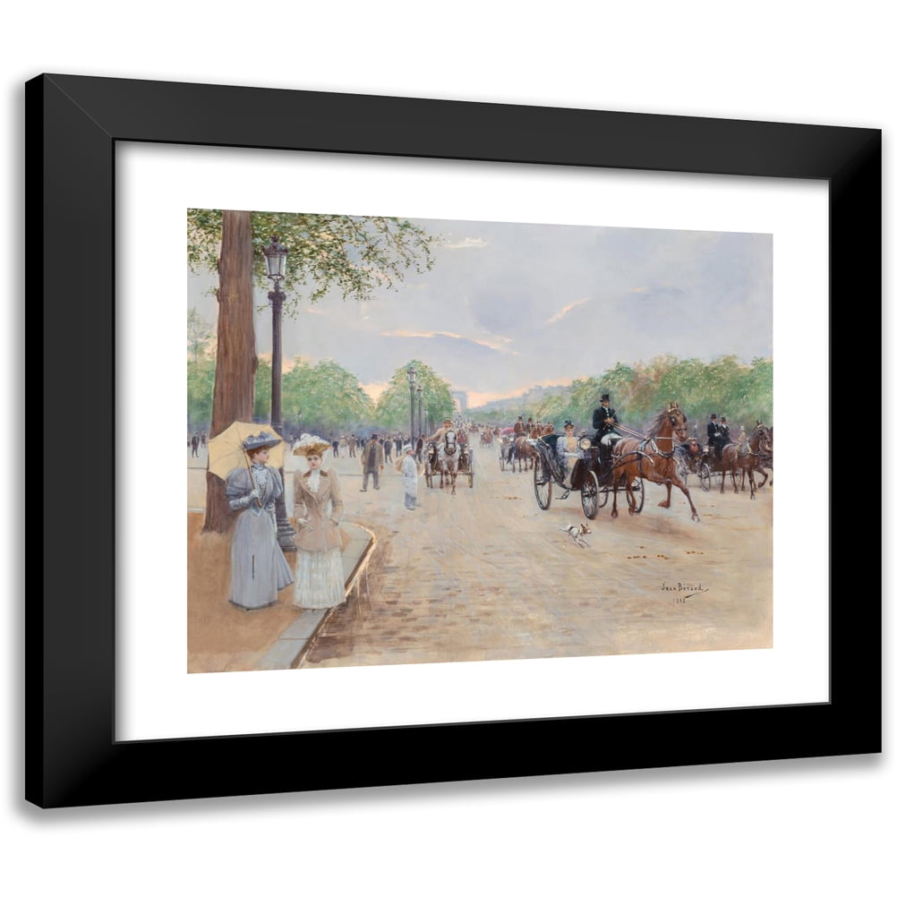 Jean Béraud 14x12 Black Modern Framed Museum Art Print Titled - On the ...