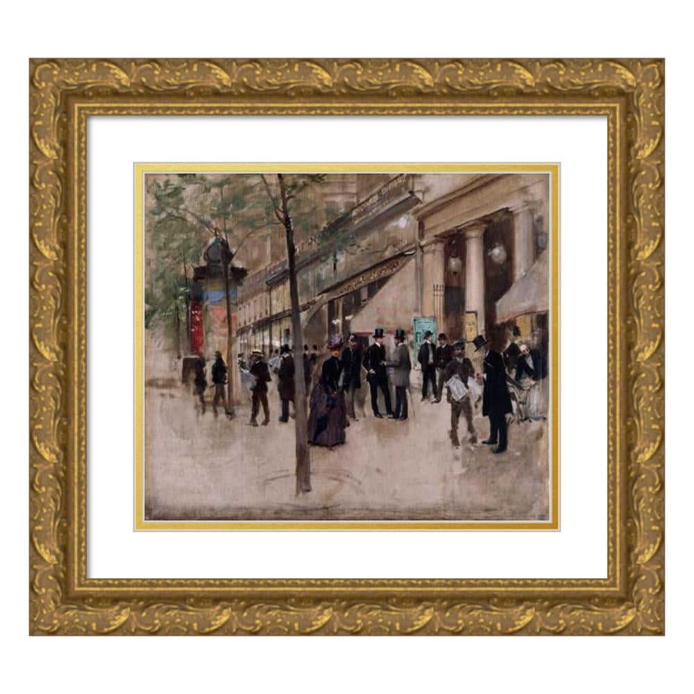 Jean Béraud 17x15 Gold Ornate Wood Frame and Double Matted Museum Art ...