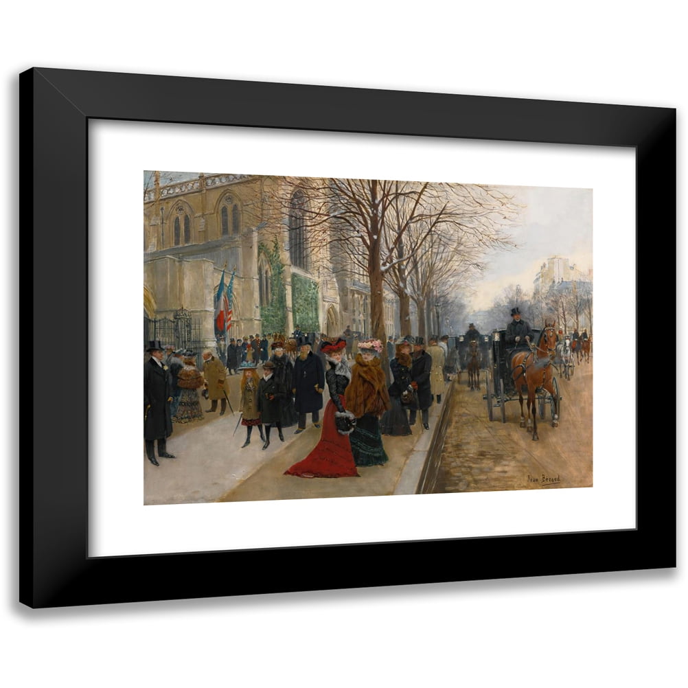 Jean Béraud 18x14 Black Modern Framed Museum Art Print Titled - After ...