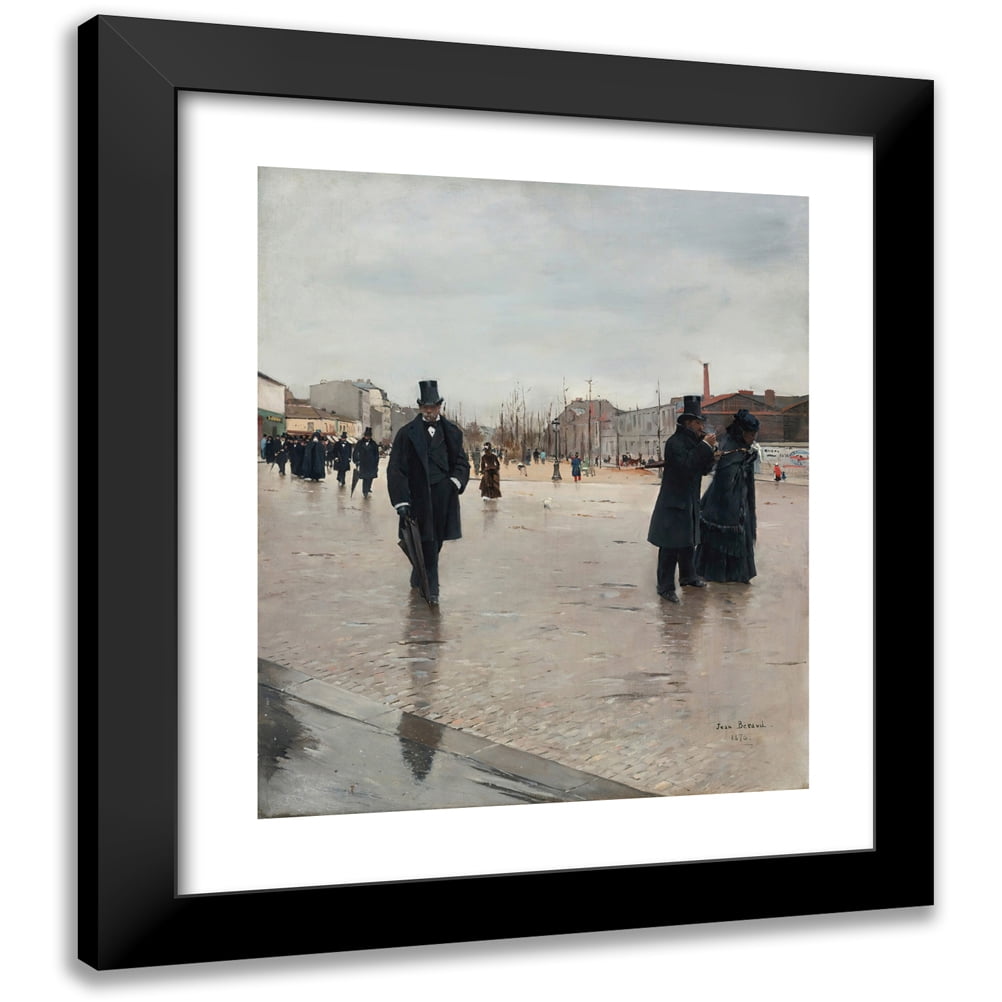 Jean Béraud 20x23 Black Modern Framed Museum Art Print Titled - Leaving ...