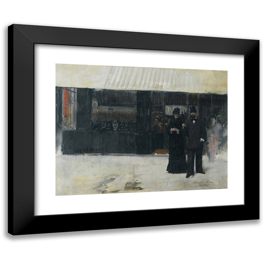 Jean Béraud 24x19 Black Modern Framed Museum Art Print Titled - Couple ...