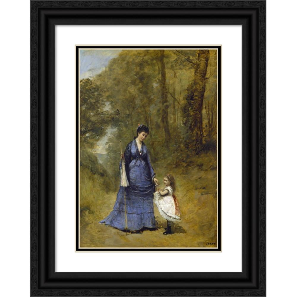 Jean-Baptiste-Camille Corot 11x14 Black Ornate Wood Framed Double ...
