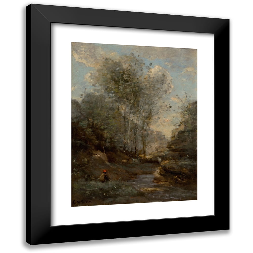 Jean-Baptiste-Camille Corot 12x14 Black Modern Framed Museum Art Print ...