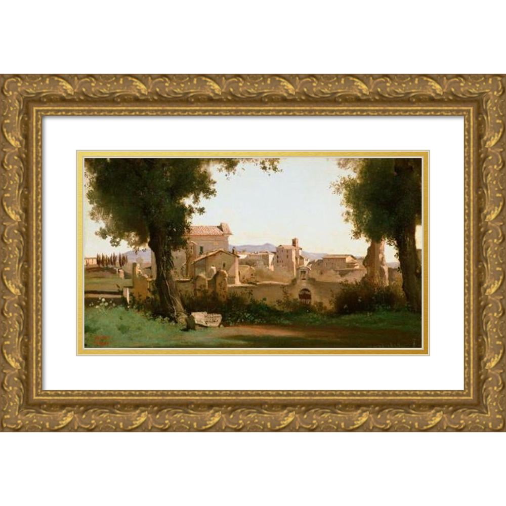 Jean-Baptiste-Camille Corot 14x10 Gold Ornate Wood Frame and Double ...