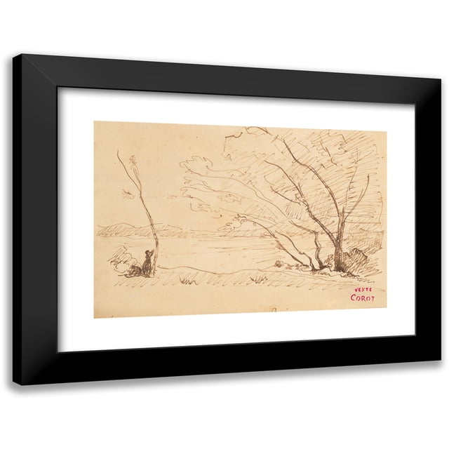 Jean-Baptiste-Camille Corot 14x11 Black Modern Framed Museum Art Print ...