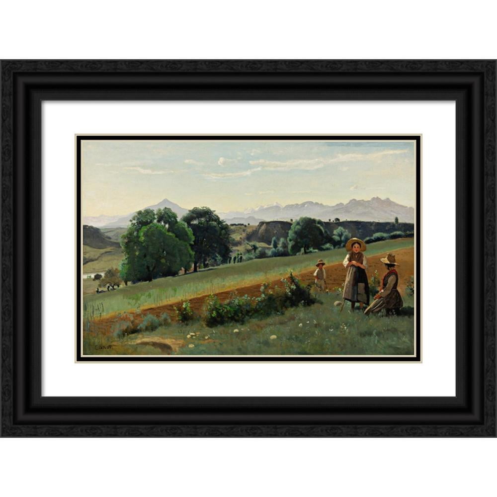 Jean-Baptiste-Camille Corot 14x11 Black Ornate Wood Framed Double ...