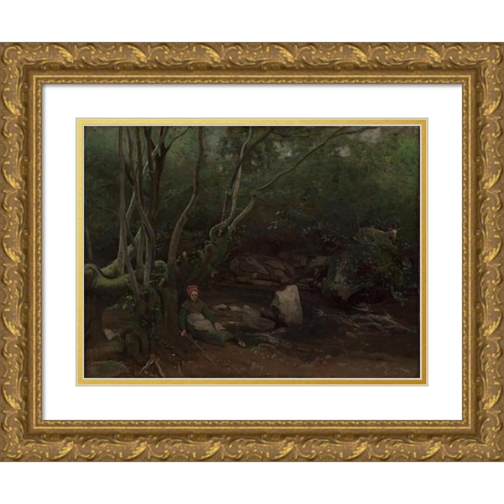 Jean-Baptiste-Camille Corot 14x11 Gold Ornate Wood Frame and Double ...