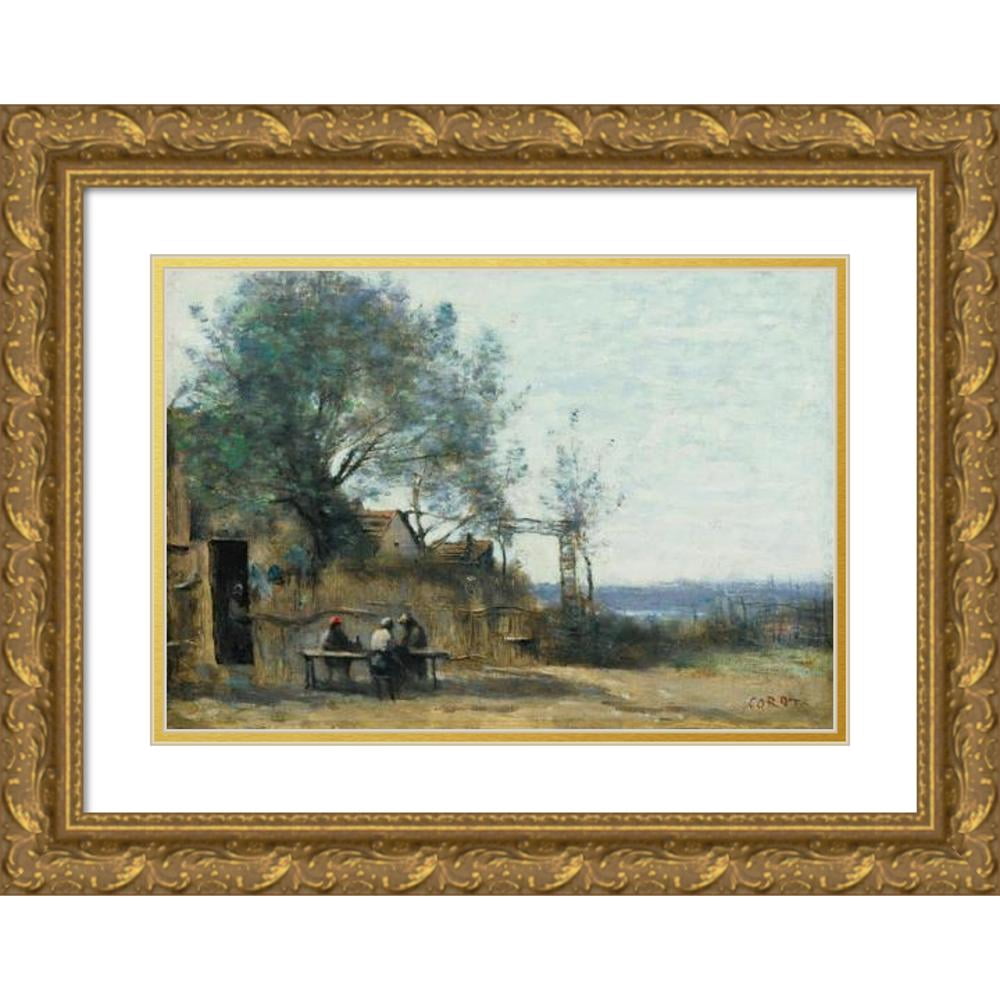 Jean-Baptiste-Camille Corot 14x11 Gold Ornate Wood Frame and Double ...