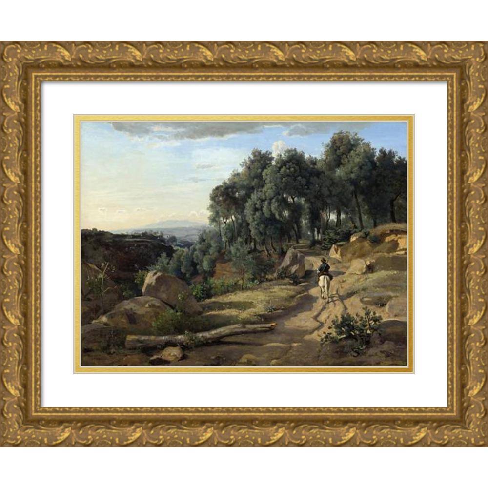 Jean-Baptiste-Camille Corot 14x11 Gold Ornate Wood Frame and Double ...