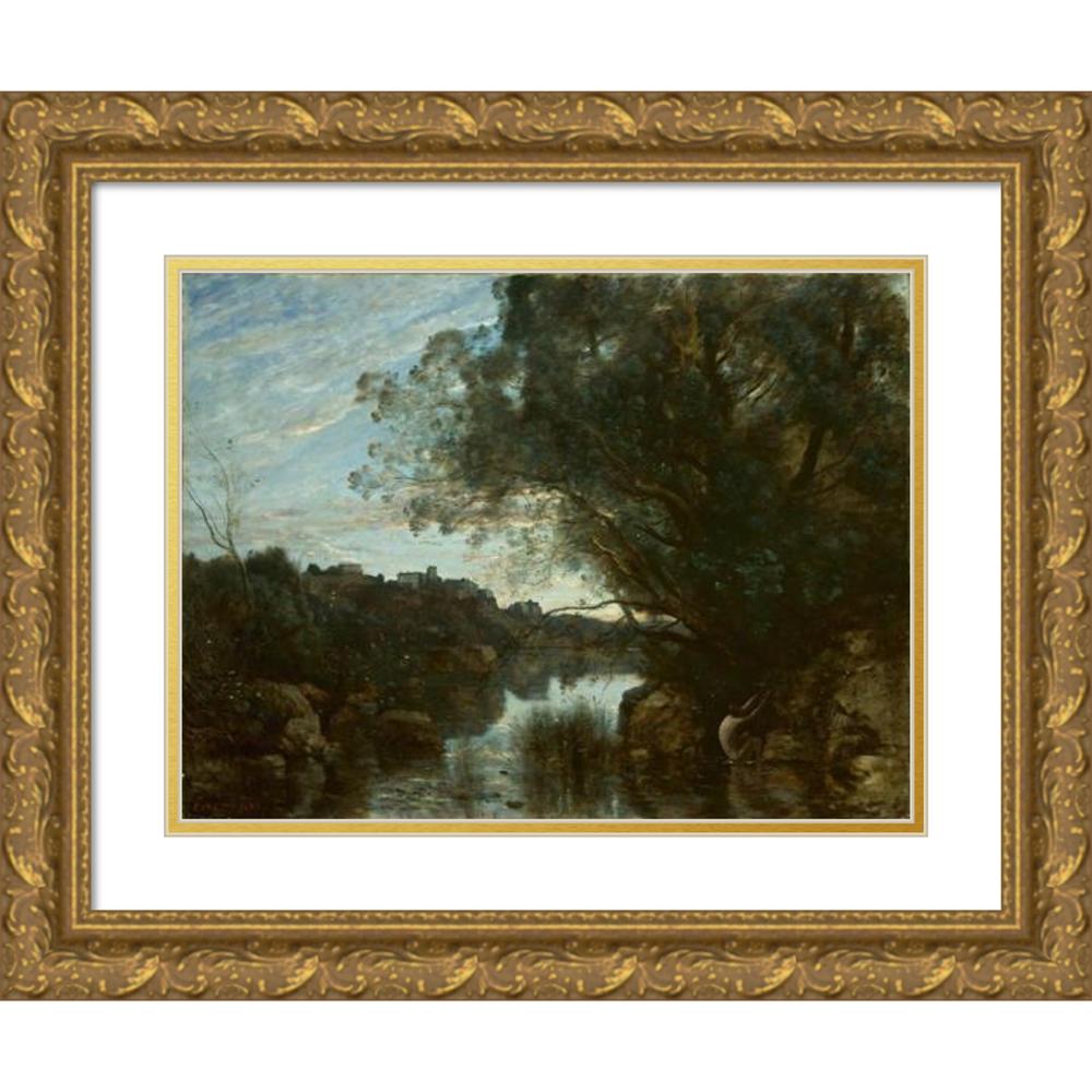 Jean-Baptiste-Camille Corot 14x11 Gold Ornate Wood Frame and Double ...