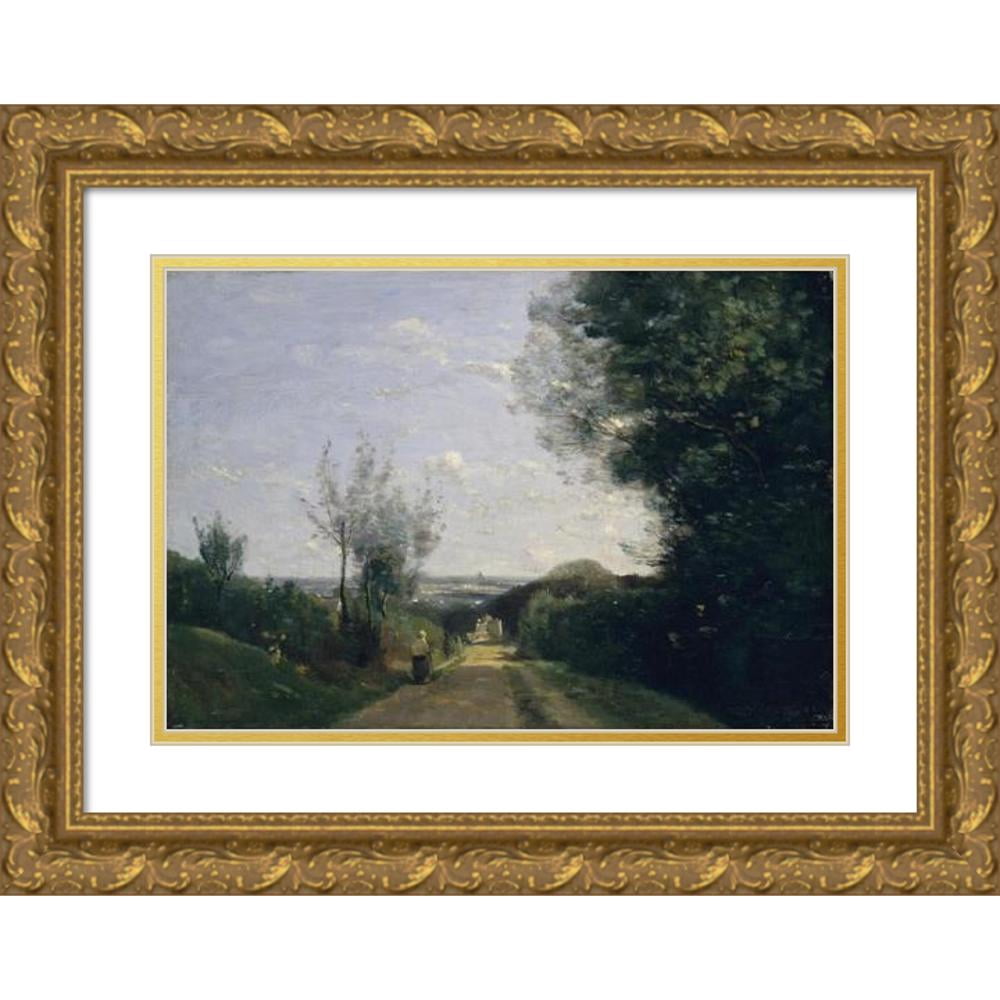 Jean-Baptiste-Camille Corot 14x11 Gold Ornate Wood Frame and Double ...