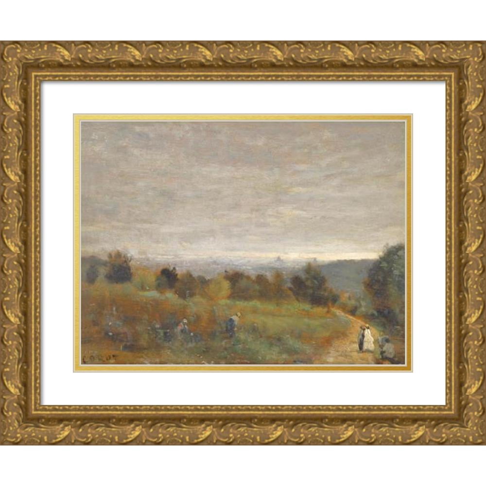Jean-Baptiste-Camille Corot 14x11 Gold Ornate Wood Frame and Double ...