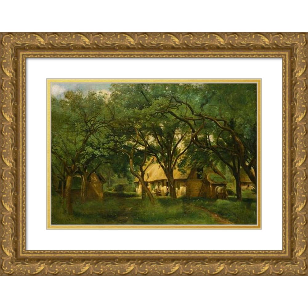 Jean-Baptiste-Camille Corot 14x11 Gold Ornate Wood Frame and Double ...