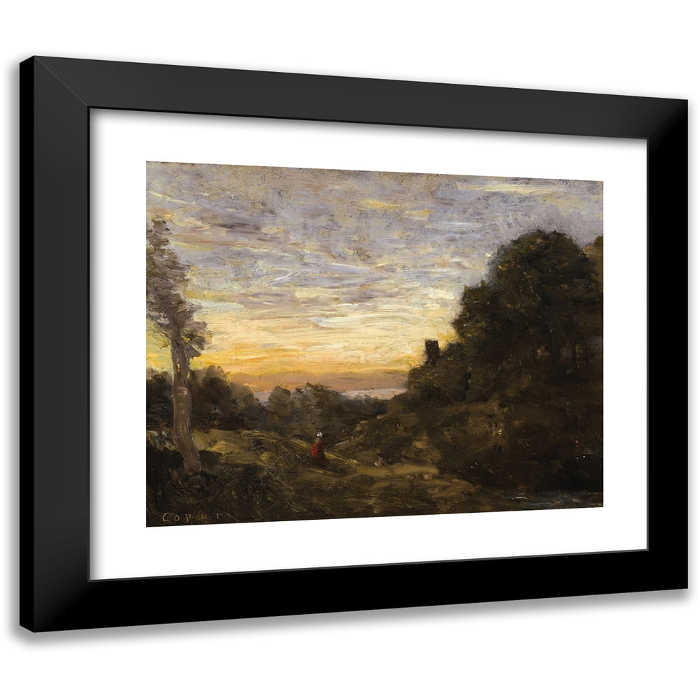 Jean-Baptiste-Camille Corot 14x12 Black Modern Framed Museum Art Print ...
