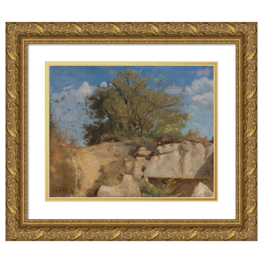 Jean-Baptiste-Camille Corot 14x12 Gold Ornate Wood Frame and Double ...