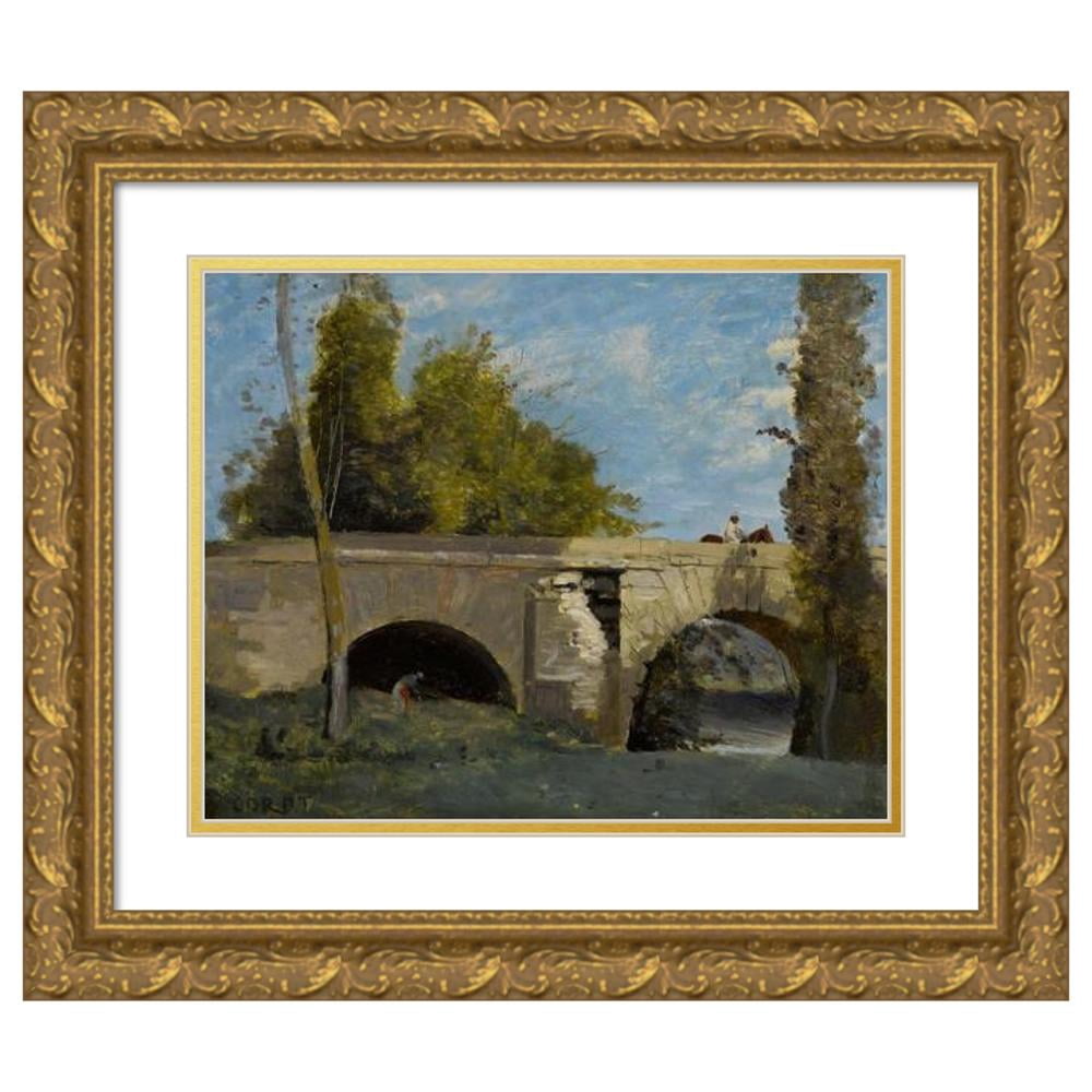 Jean-Baptiste-Camille Corot 14x12 Gold Ornate Wood Frame and Double ...