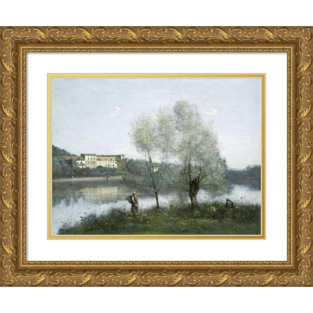Jean-Baptiste-Camille Corot 14x12 Gold Ornate Wood Frame and Double ...