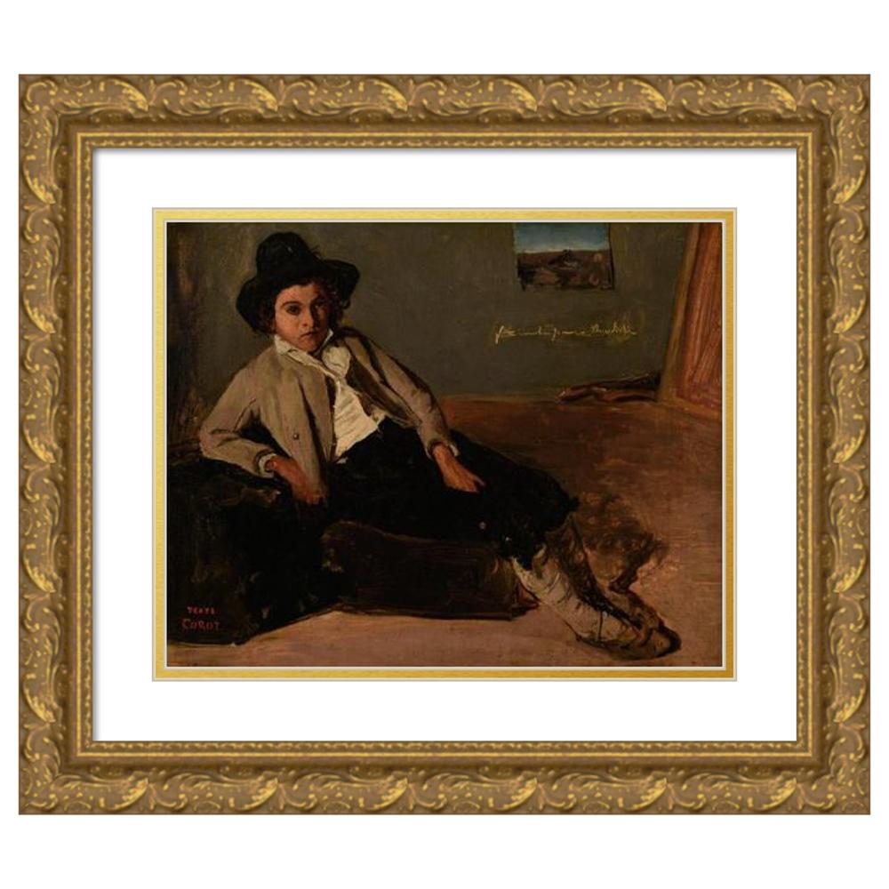 Jean-Baptiste-Camille Corot 14x12 Gold Ornate Wood Frame and Double ...