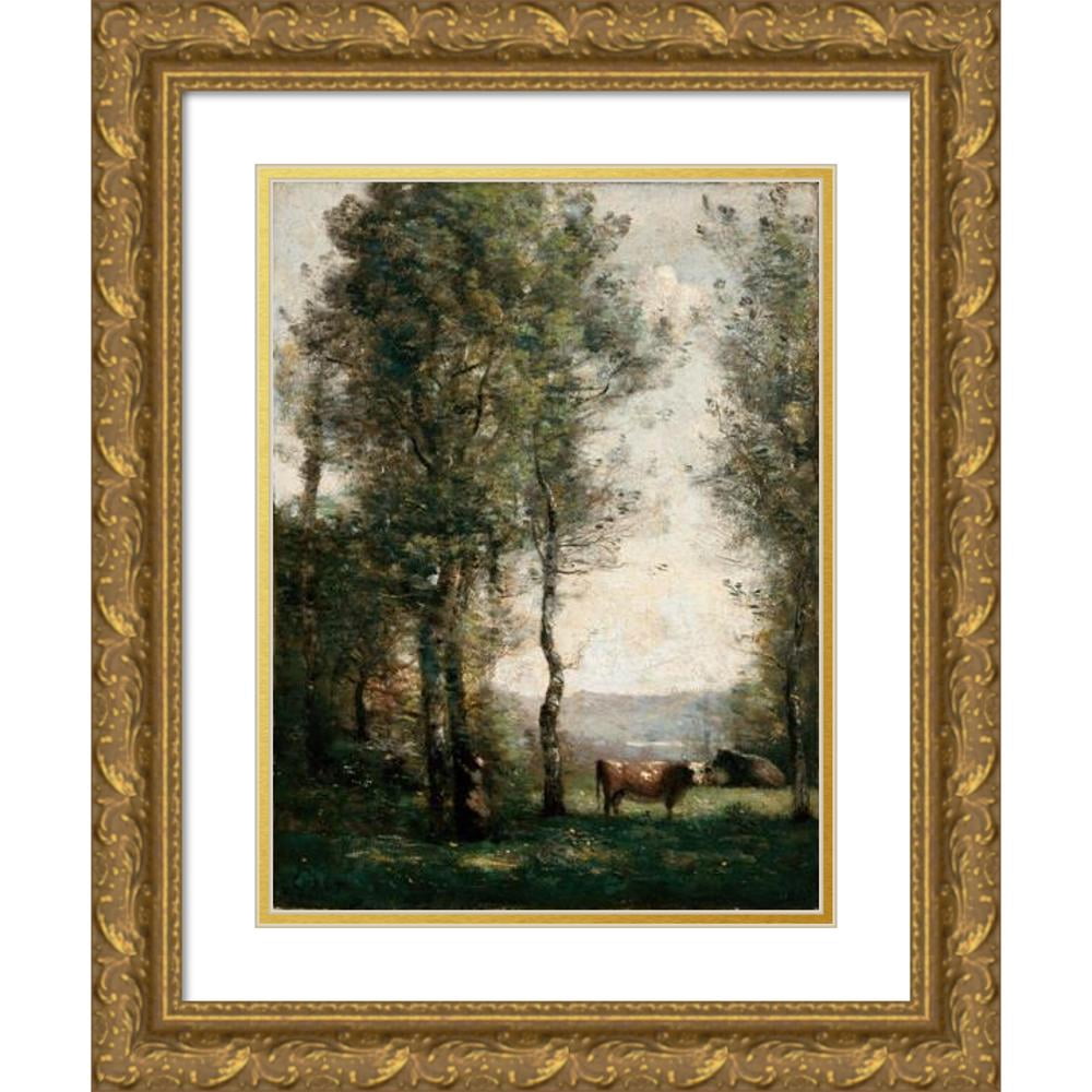 Jean-Baptiste-Camille Corot 14x18 Gold Ornate Wood Frame and Double ...