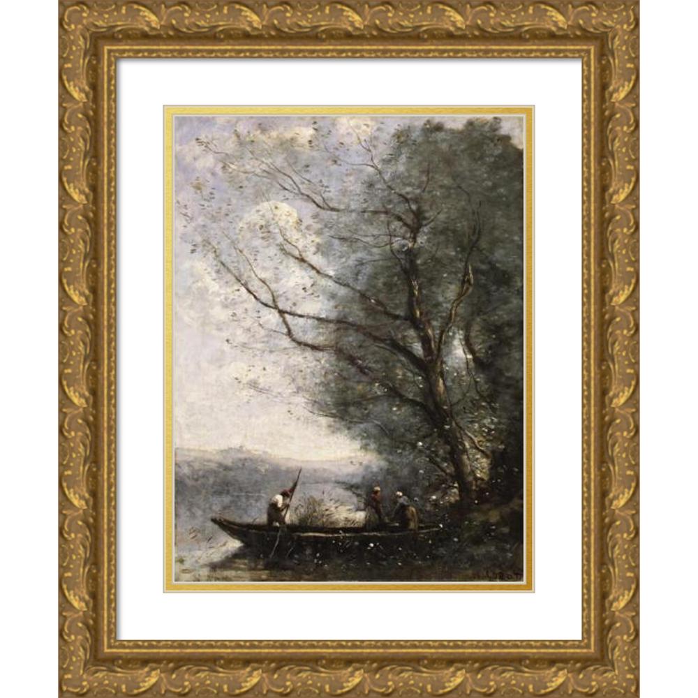 Jean-Baptiste-Camille Corot 14x18 Gold Ornate Wood Frame and Double ...