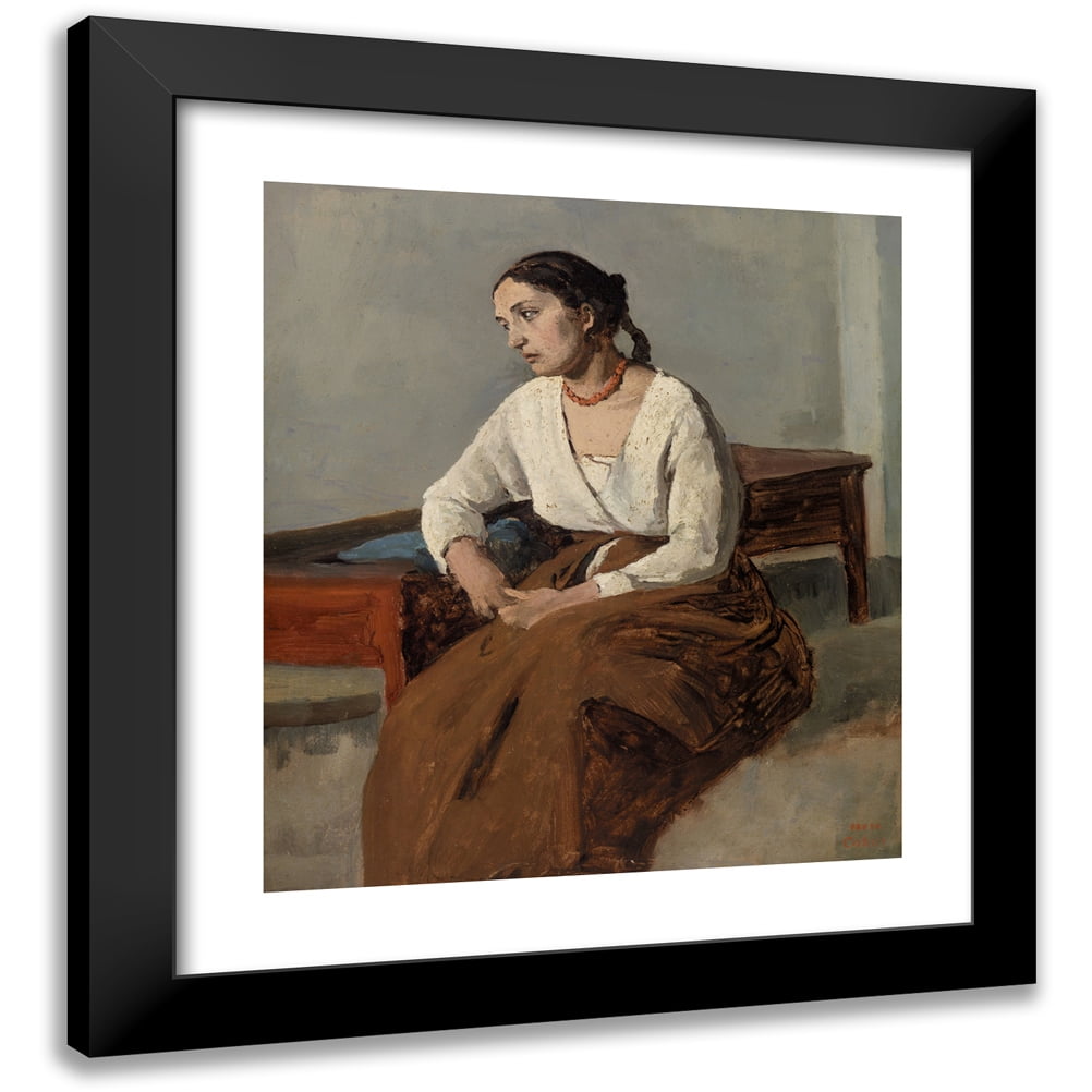 Jean-Baptiste-Camille Corot 15x16 Black Modern Framed Museum Art Print ...