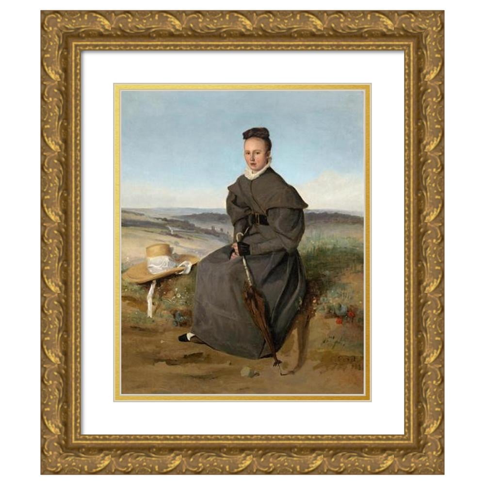 Jean-Baptiste-Camille Corot 15x17 Gold Ornate Wood Frame and Double ...
