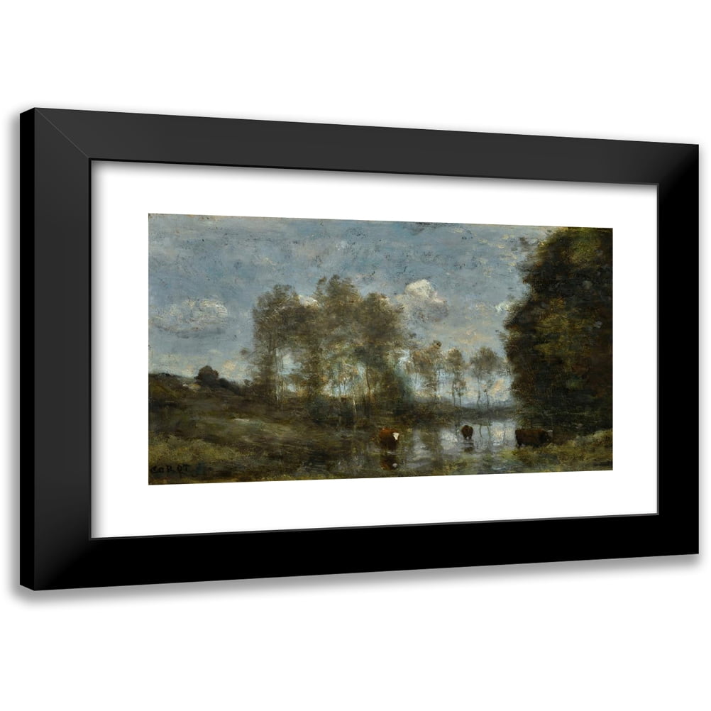 Jean-Baptiste-Camille Corot 18x12 Black Modern Framed Museum Art Print ...