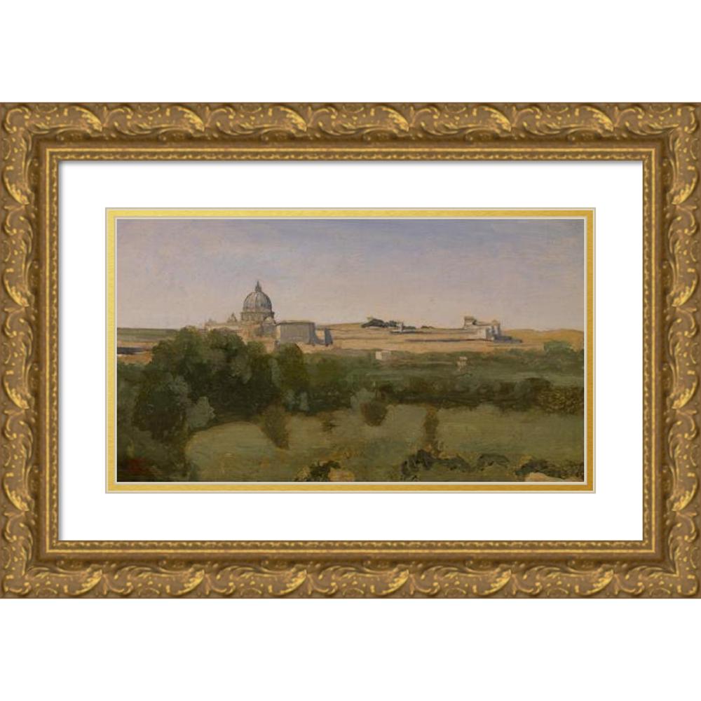 Jean-Baptiste-Camille Corot 18x12 Gold Ornate Wood Frame and Double ...