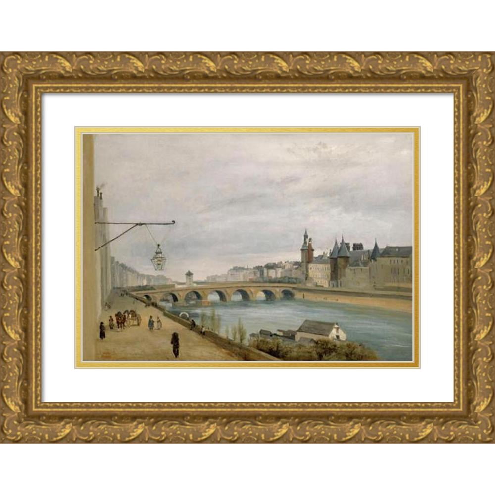 Jean-Baptiste-Camille Corot 18x13 Gold Ornate Wood Frame and Double ...