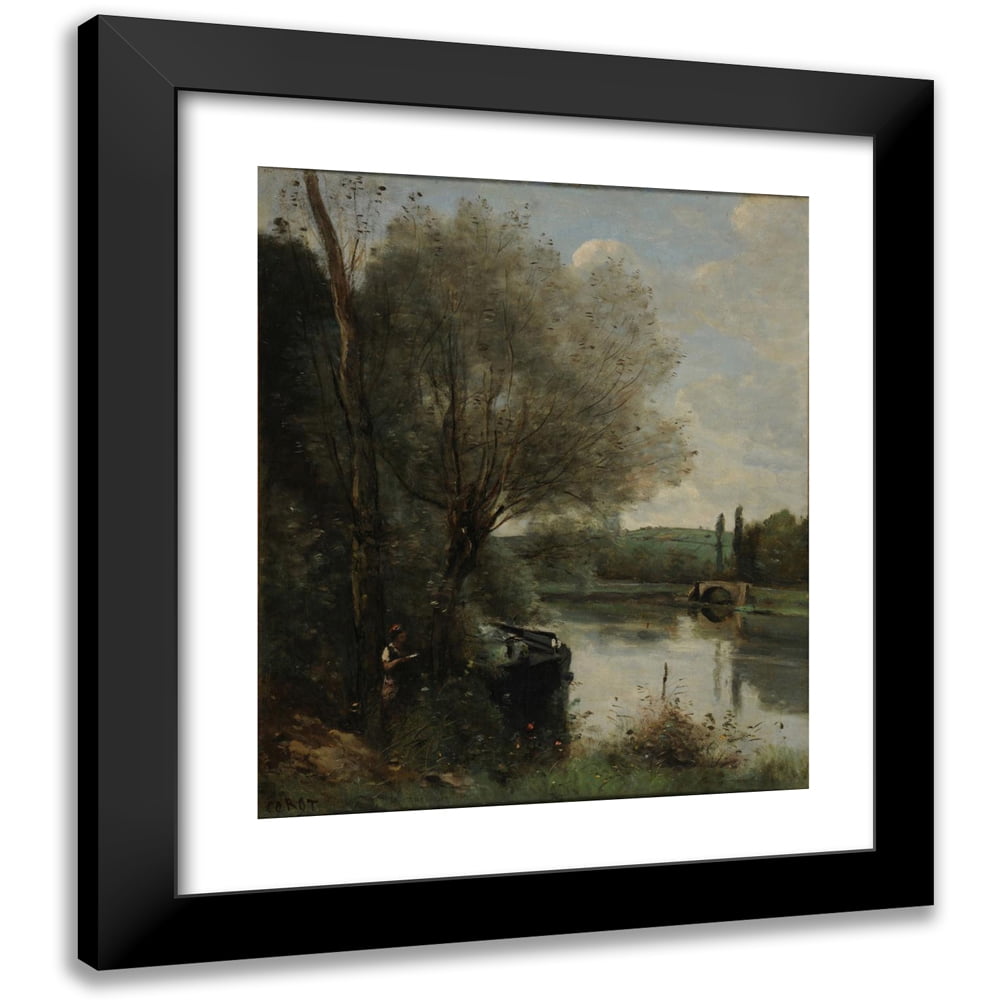Jean-Baptiste-Camille Corot 20x23 Black Modern Framed Museum Art Print ...