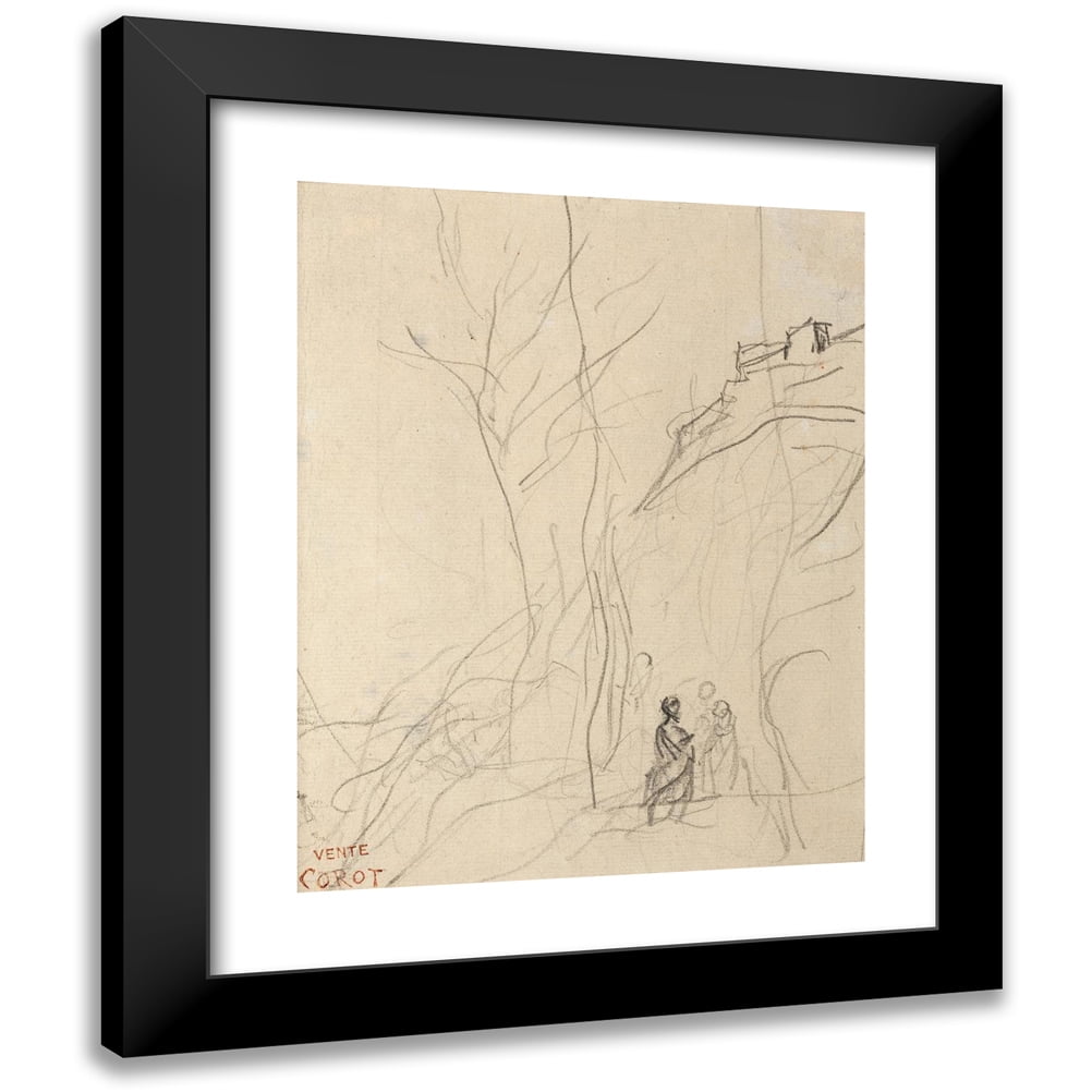 Jean-Baptiste-Camille Corot 20x24 Black Modern Framed Museum Art Print ...