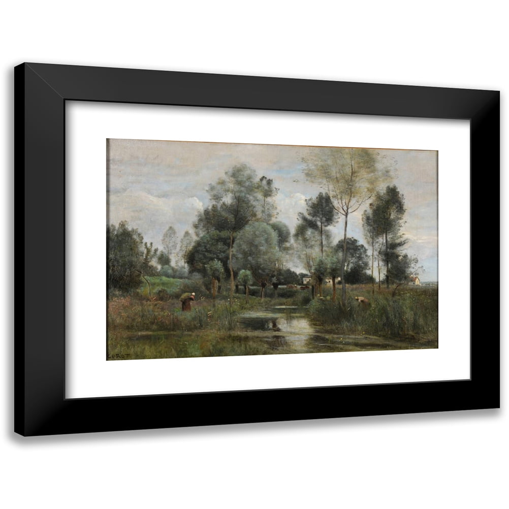 Jean-Baptiste-Camille Corot 24x17 Black Modern Framed Museum Art Print ...