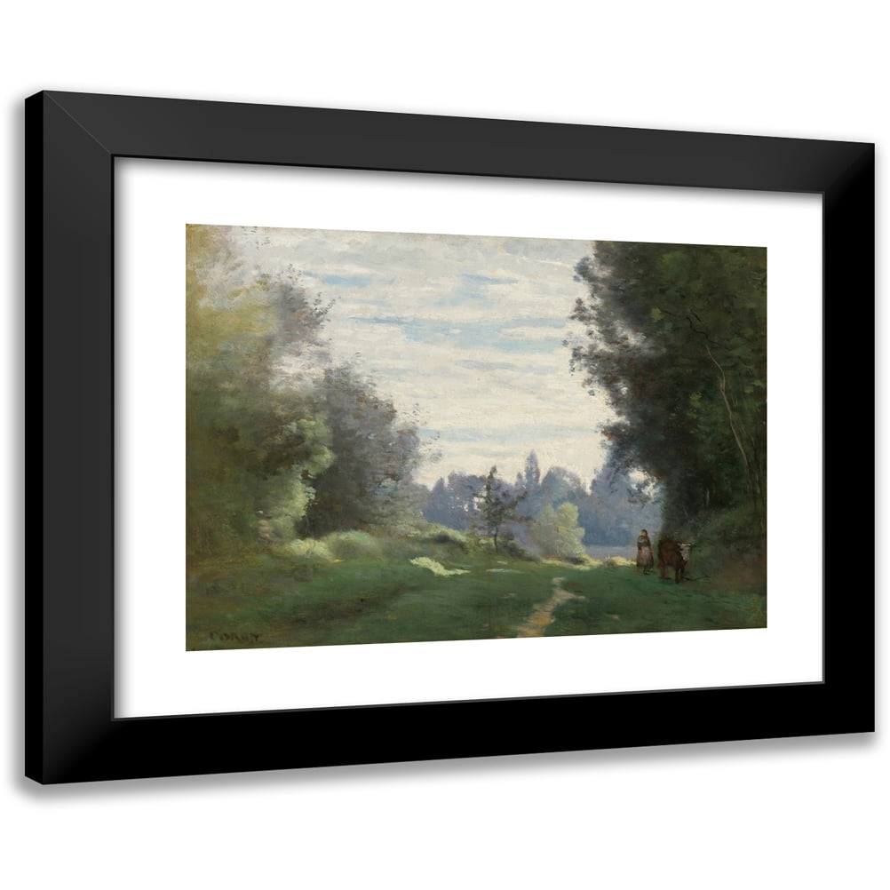 Jean-Baptiste-Camille Corot 24x19 Black Modern Framed Museum Art Print ...