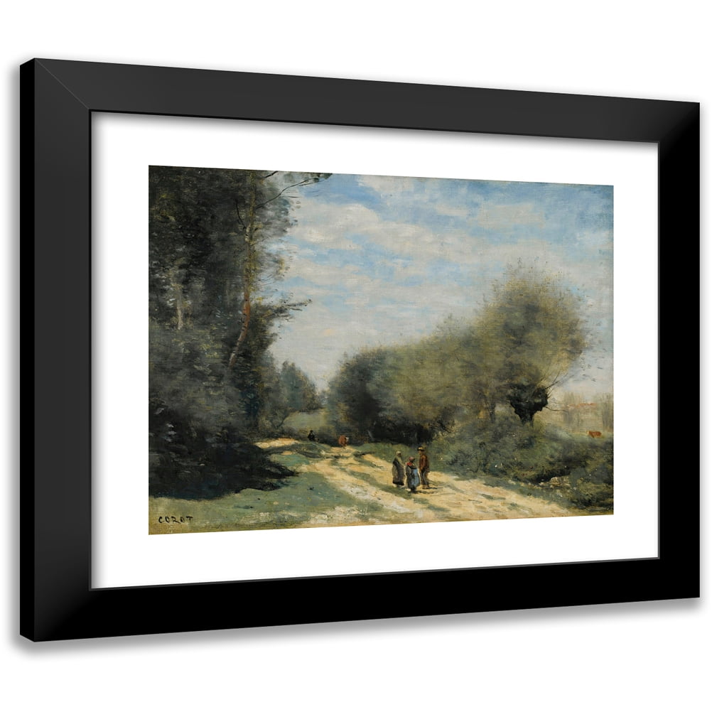 Jean-Baptiste-Camille Corot 24x20 Black Modern Framed Museum Art Print ...