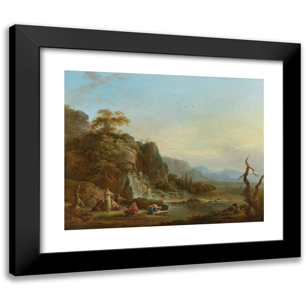 Jean Baptiste Claudot 14x12 Black Modern Framed Museum Art Print Titled ...