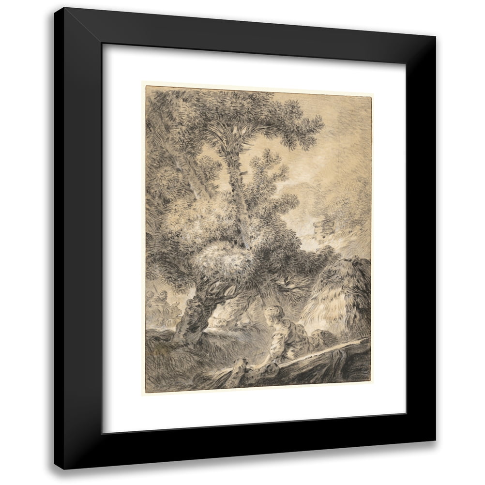 Jean-Baptiste Huet 14x18 Black Modern Framed Museum Art Print Titled ...