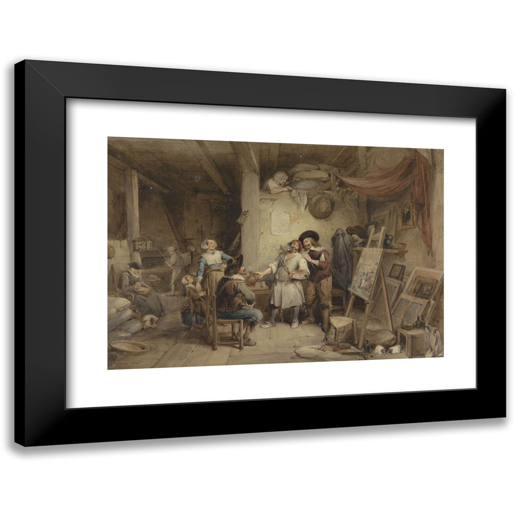 Jean-Baptiste Madou 18x14 Black Modern Framed Museum Art Print Titled ...