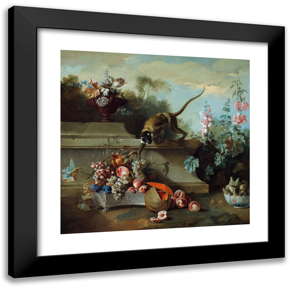 Jean-Baptiste Oudry 15x15 Black Modern Framed Museum Art Print Titled ...