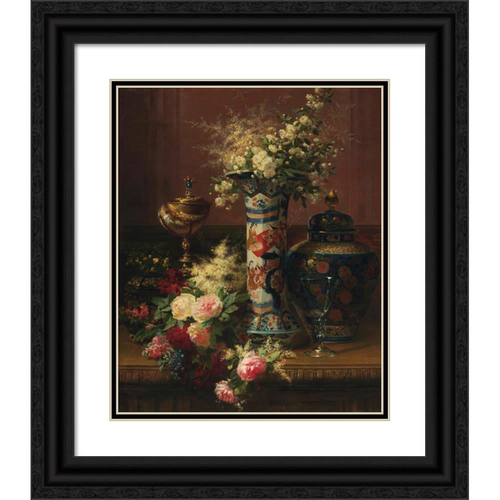Jean-Baptiste Robie 15x18 Black Ornate Wood Framed Double Matted Museum ...