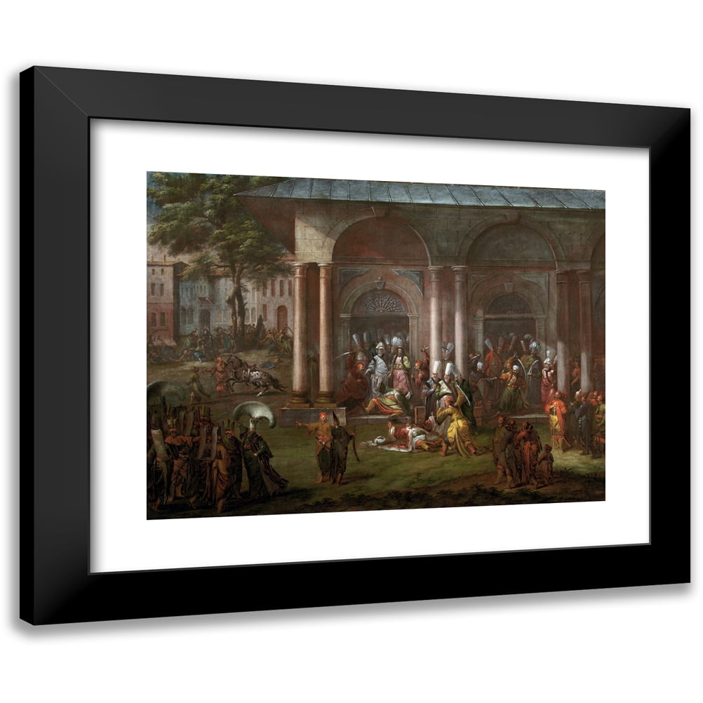 Jean Baptiste Vanmour 18x15 Black Modern Framed Museum Art Print Titled ...