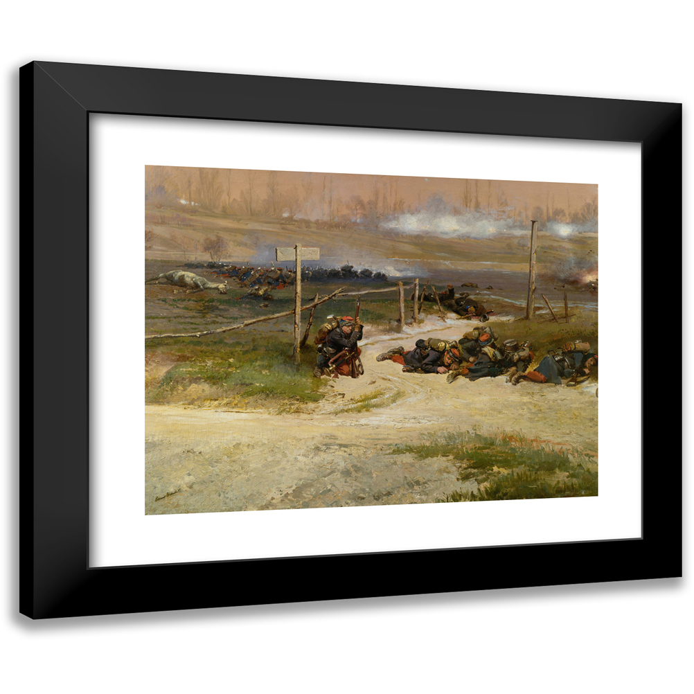 Jean-Baptiste Édouard Detaille 24x19 Black Modern Framed Museum Art ...