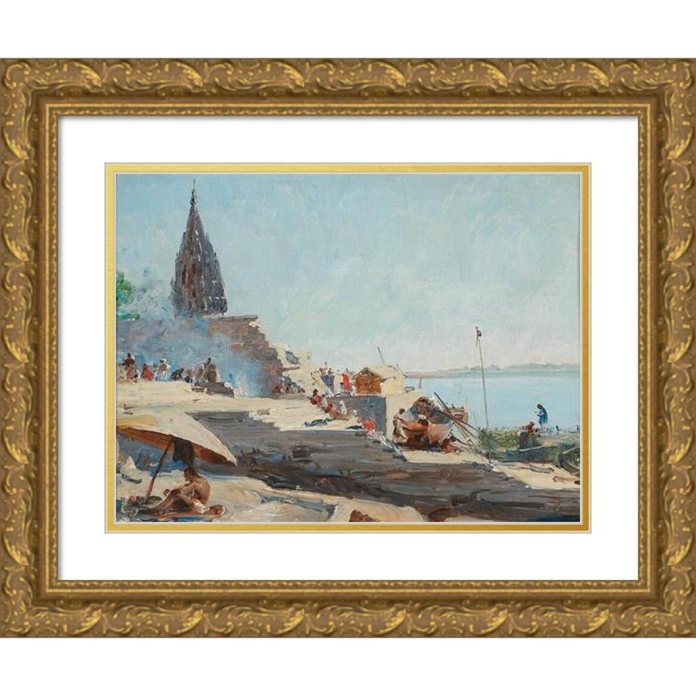 Jean Celestin Tancrede Bastet 14x12 Gold Ornate Wood Frame and Double ...