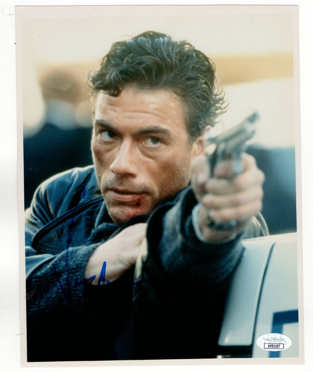 Jean-Claude Van Damme Signed Autographed 8X10 Photo Shooting Gun JSA ...