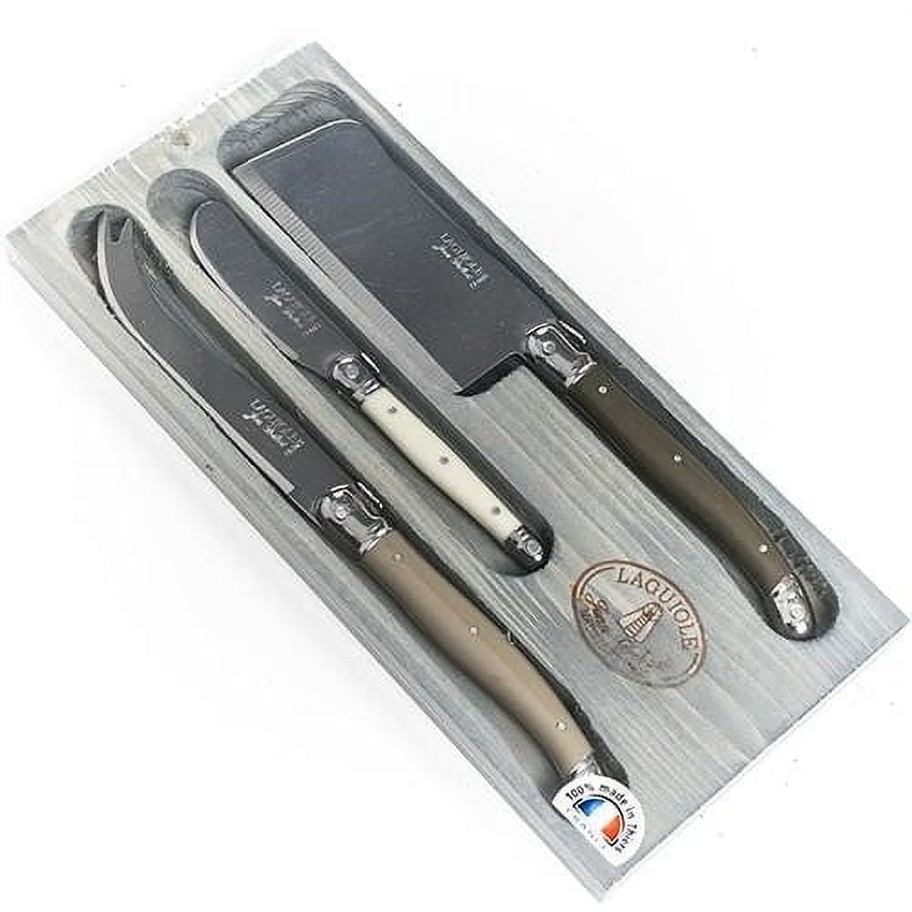Jean Dubost Laguiole Cheese Knife Set, Linen, 3-Piece (JD93-13336 ...